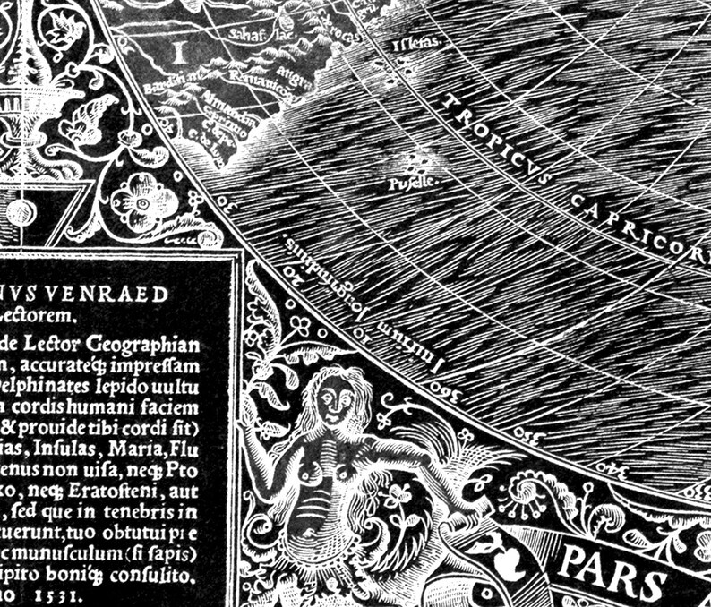 1531 World Map Reprint Renaissance World Map Reprint Home | Etsy