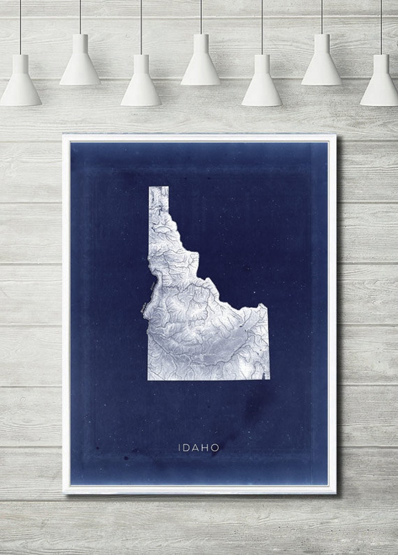 Idaho Relief Map Reprint Vintage Idaho Map Reprint 6 - Etsy