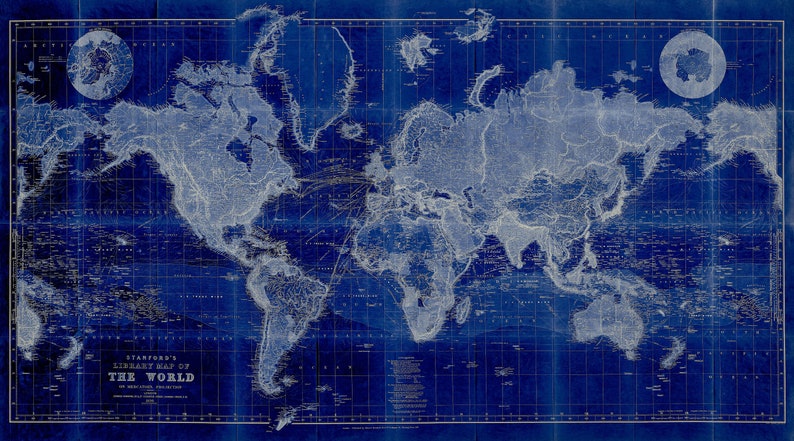 1898 World Map reprint Mercator's projection World map | Etsy