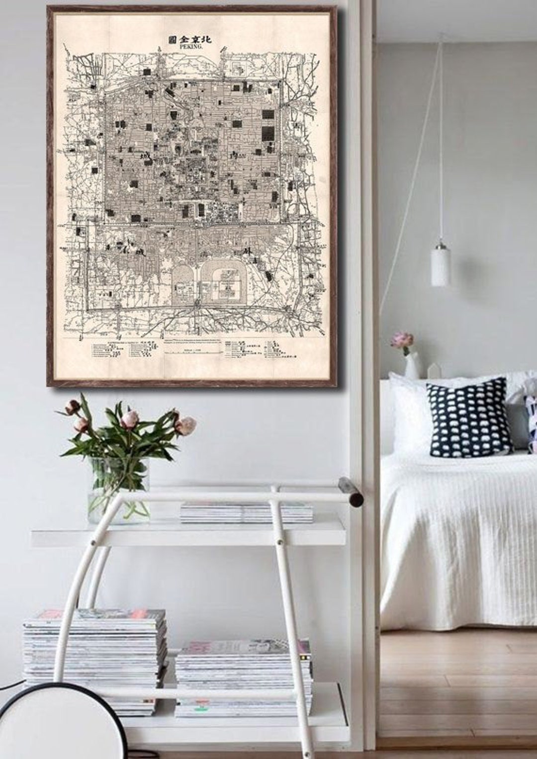 1914 Beijing Map Reprint, Vintage Beijing, China Map Reprint 3 Large/xl ...