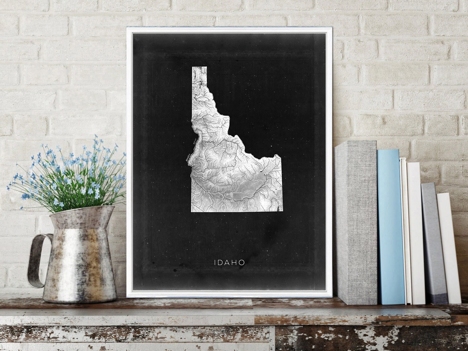 Idaho Relief Map Reprint Vintage Idaho Map Reprint 6 - Etsy