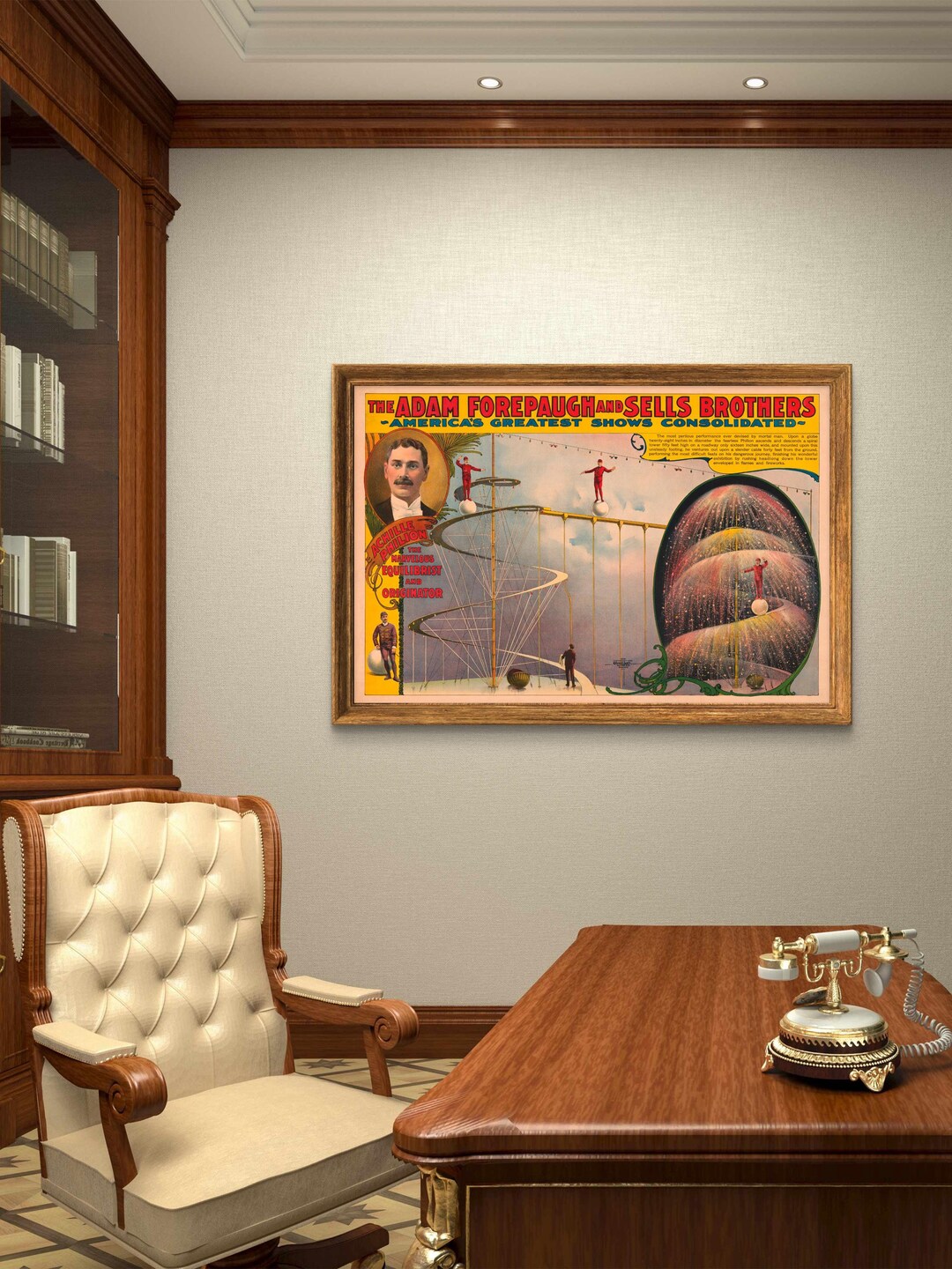 1899 Circus Equilibrist Stunt Reprint - Retro Circus Poster Decor - 5 ...