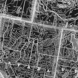 1883 US Railroad Map Reprint, Vintage US Railroad Map Reprint, 4 Large ...