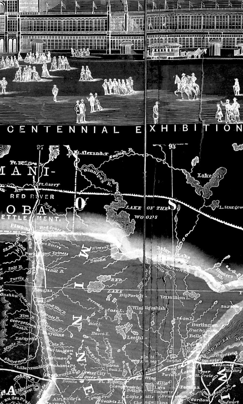 1875 US Railroad Map Reprint Vintage USA Map Reprint 4 - Etsy