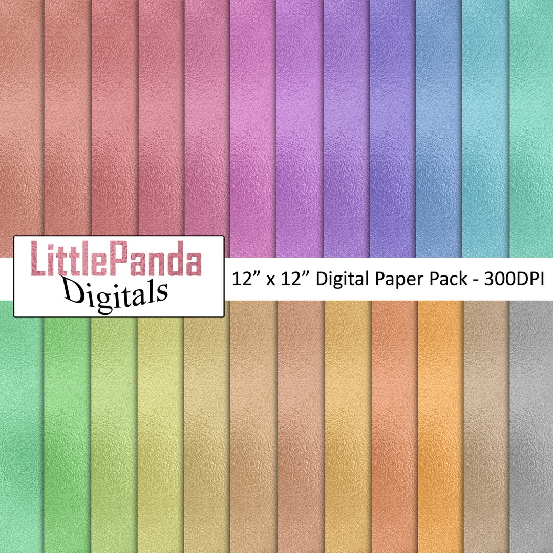 Foil Digital Paper Metallic Digital Paper Scrapbook Paper Gold Foil ...