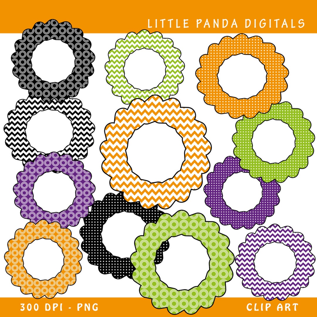 Halloween Frames Digital Clip Art - Instant Download - C07 - Etsy