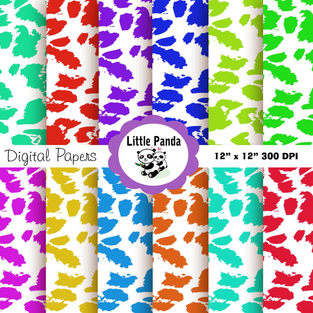 Leopard Print Digital Paper Pack, Scrapbook Papers, 12 Jpg Files 12 X ...