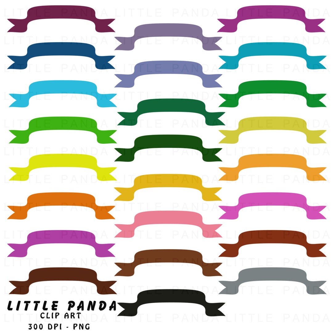 Banner Clip Art - Personal and Commercial Use - Instant Download - C89 ...