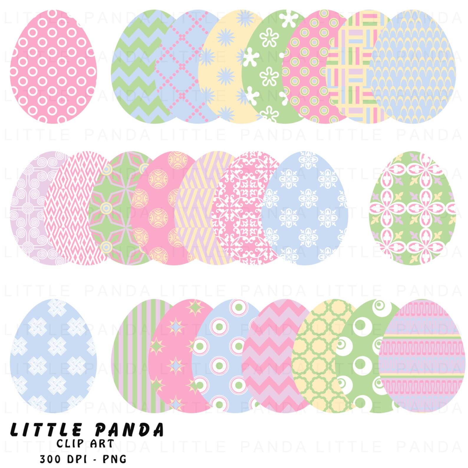 Easter Eggs Clip Art - Personal and Commercial Use - Instant Download ...