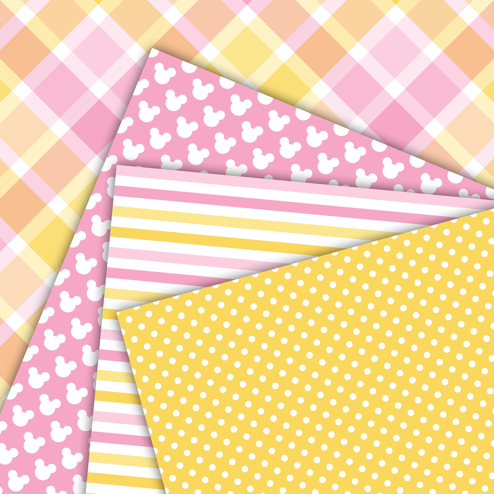 Baby Minnie Mouse Digital Paper Pack Scrapbooking Scrapbook - Etsy