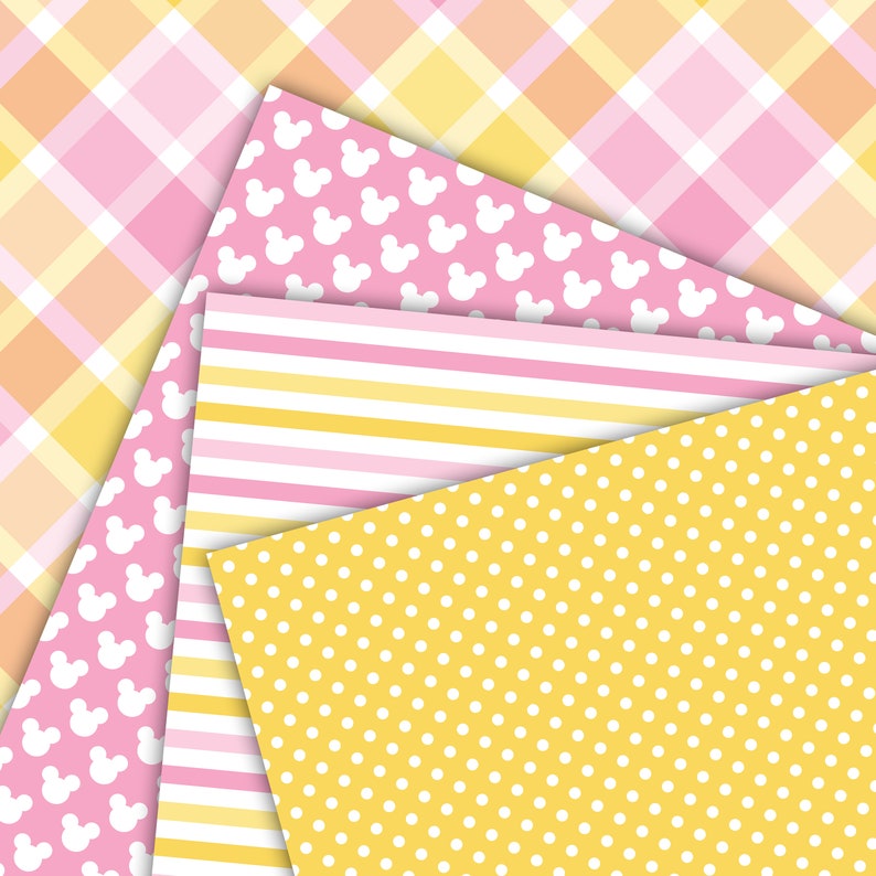 Baby Minnie Mouse Digital Paper Pack Scrapbooking Scrapbook - Etsy