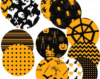 Halloween Circles Digital Clip Art - Commercial Use - Instant Download ...