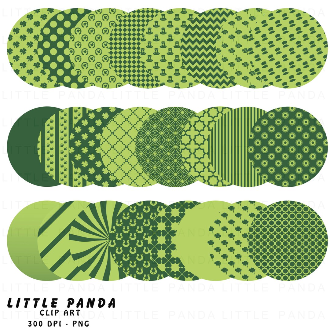St. Patrick's Day Circles Digital Clip Art - Personal and Commercial ...