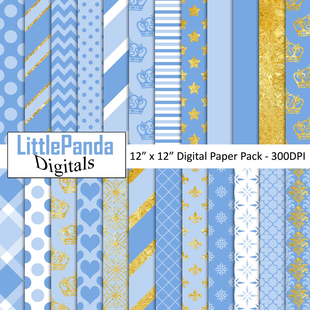 Princess Digital Paper, Princess Scrapbook Papers, Commercial Use, Gold ...