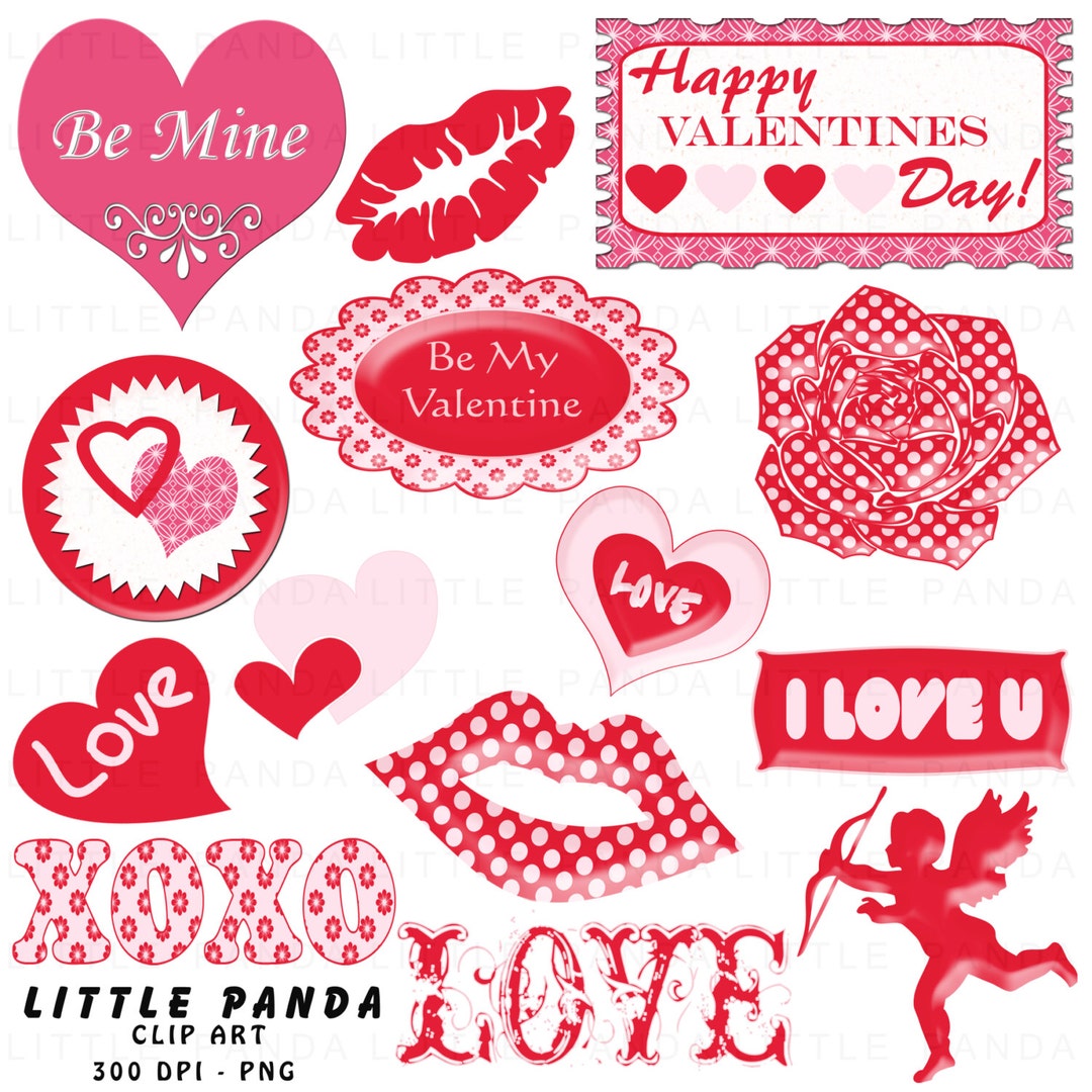 Valentine Clip Art - Personal and Commercial Use - Instant Download ...