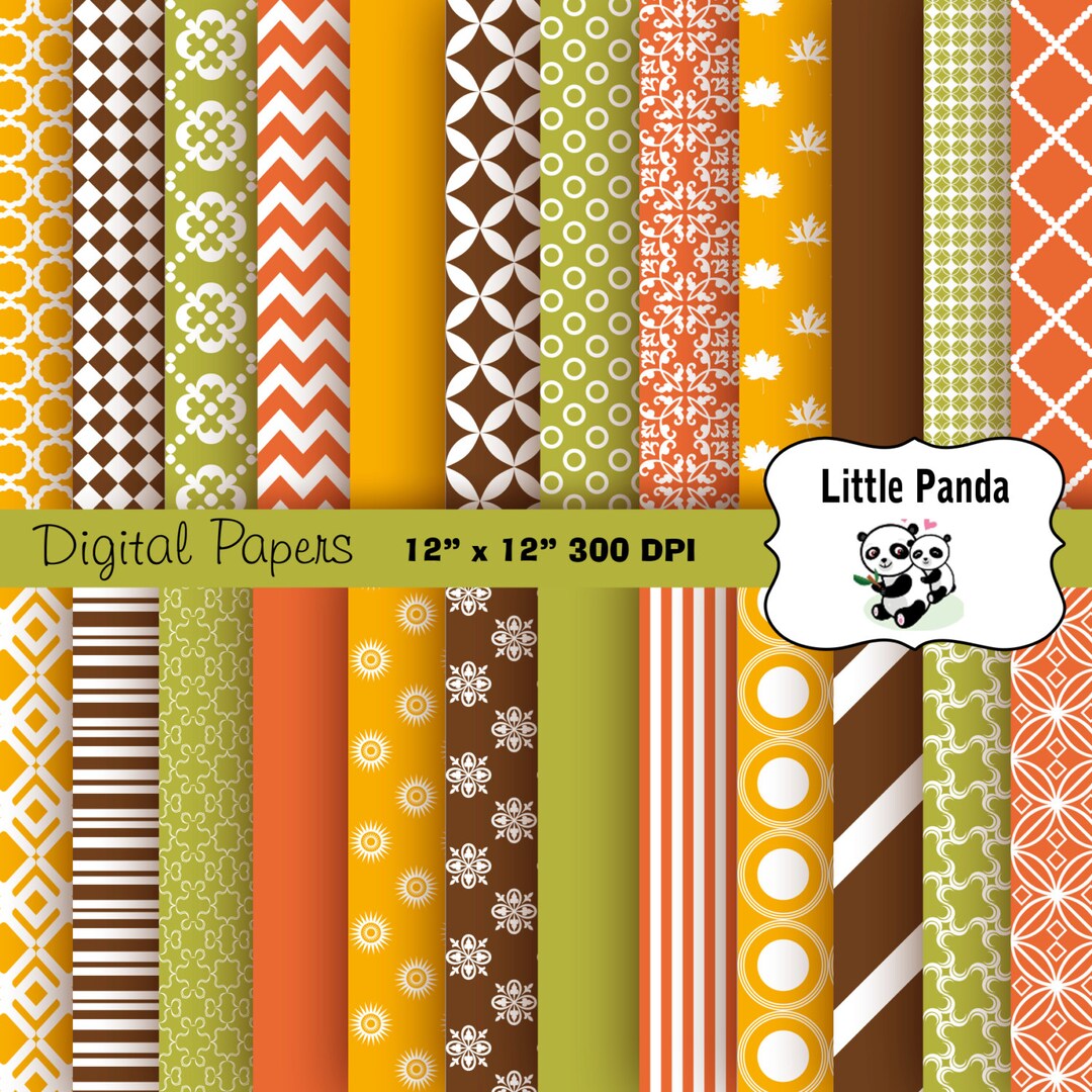 Thanksgiving Digital Paper 24 Jpg Files 12 X 12 - Instant Download ...