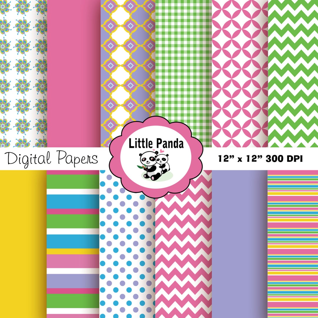 Birthday Digital Paper Pack, Digital Scrapbooking, 12 Jpg Files 12 X 12 ...