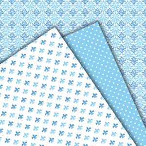 Blue Digital Paper, Scrapbook Papers, Wallpaper, Background, Commercial ...