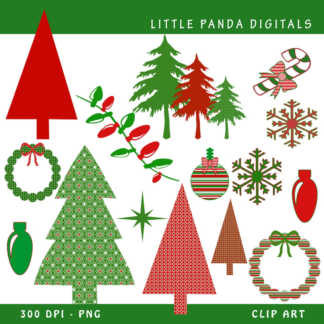Christmas Digital Clip Art - Instant Download - C03 - Etsy
