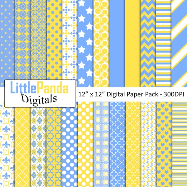 Blue Yellow Chevron - Etsy