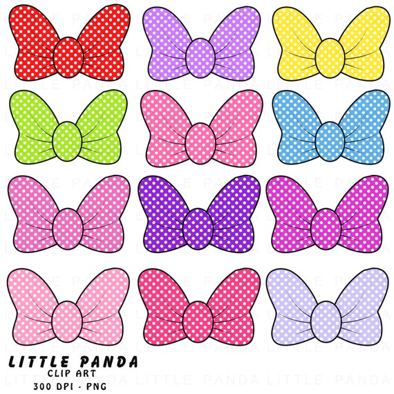 Minnie Mouse Bows Digital Clip Art Personal and Commercial | Etsy