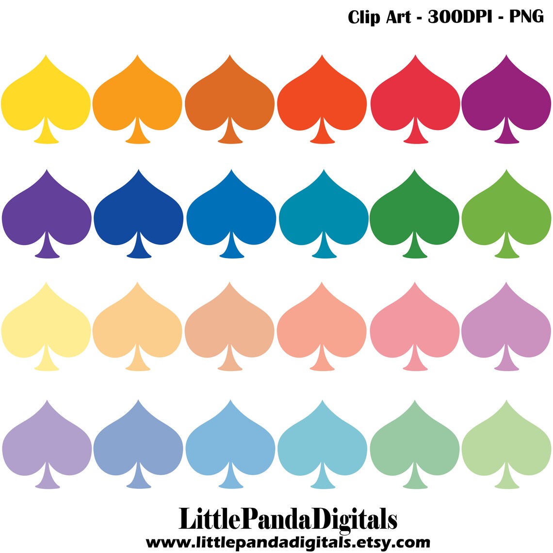 Spade Clipart Planner Stickers Scrapbook Elements Png Clip Art | Etsy