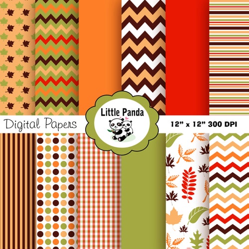 INSTANT DOWNLOAD Fall Digital Papers - Etsy
