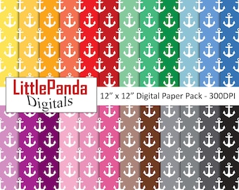 Anchor Digital Paper | Etsy