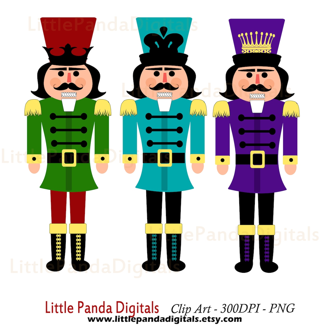 Nutcracker Clipart Holiday Nutcracker Clip Art Christmas | Etsy