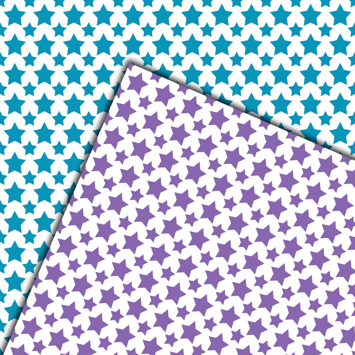 Stars Digital Paper Scrapbook Papers Wallpaper Background | Etsy