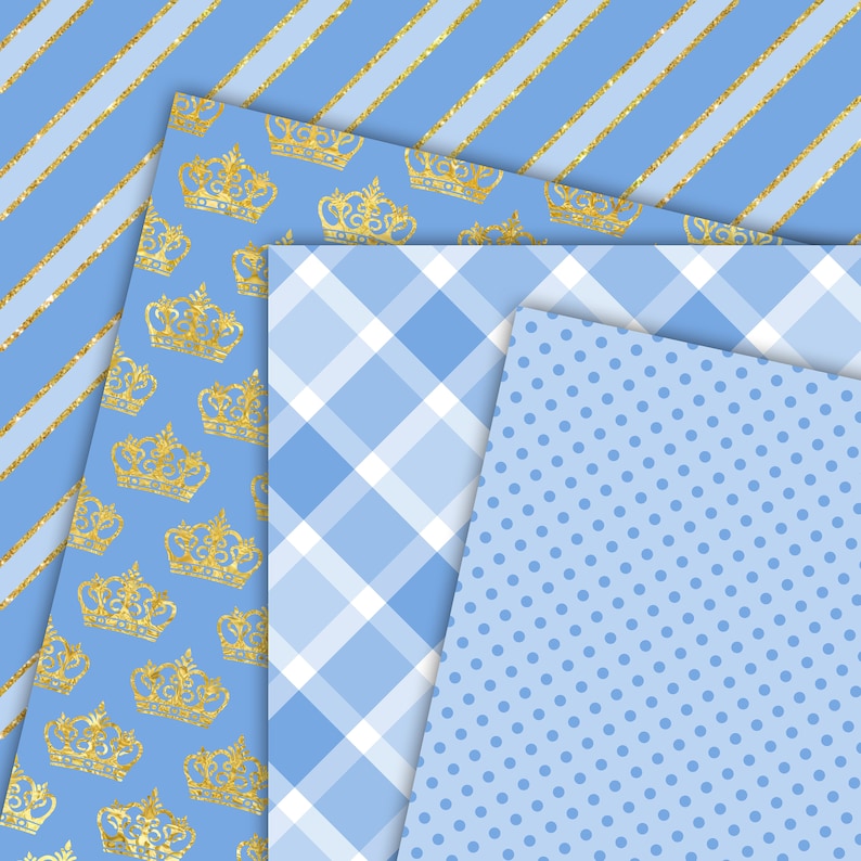 Princess Digital Paper, Princess Scrapbook Papers, Commercial Use, Gold ...