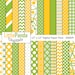Green and Yellow Digital Paper, Scrapbook Papers, Wallpaper, Background ...