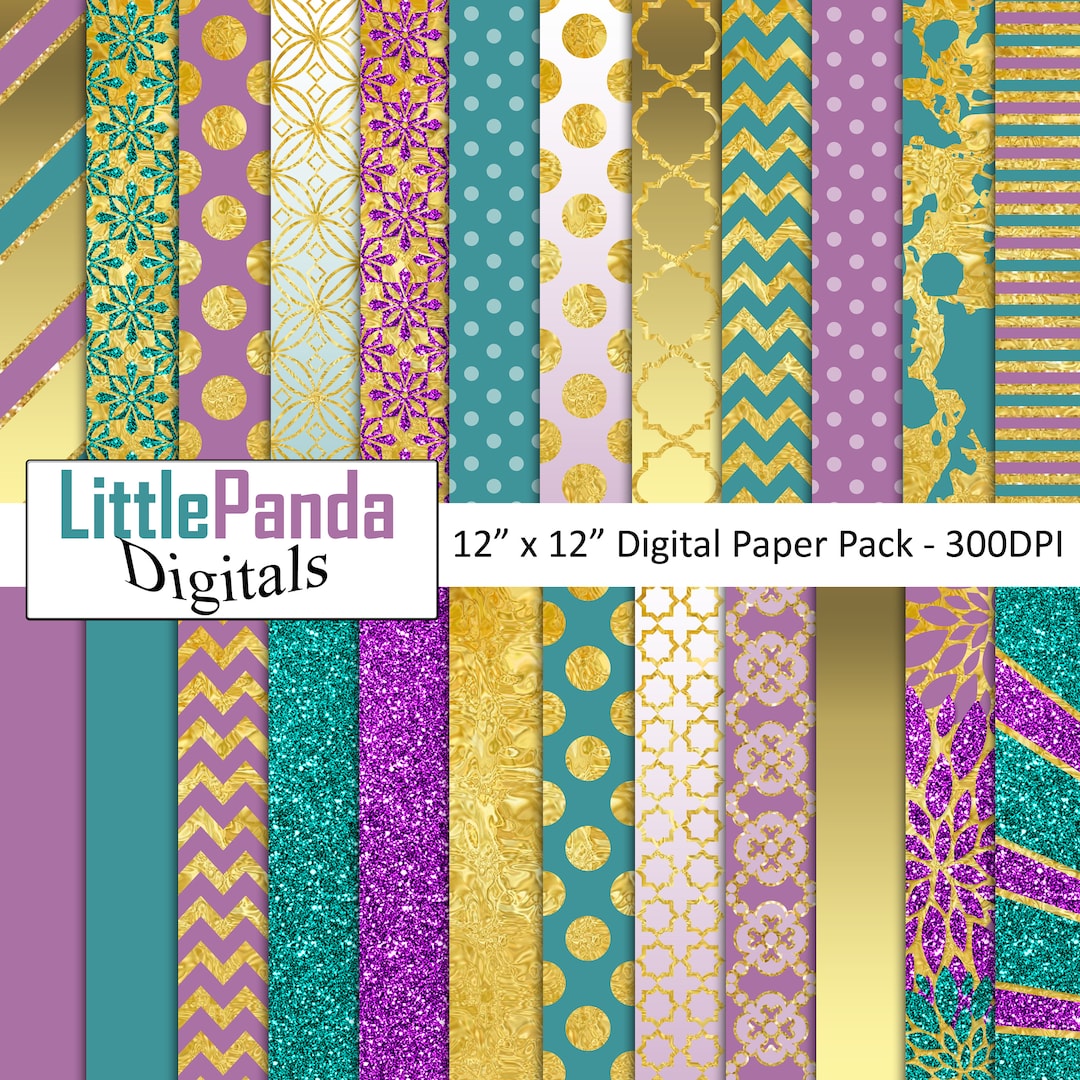 Princess Digital Paper, Princess Scrapbook Papers, Commercial Use ...
