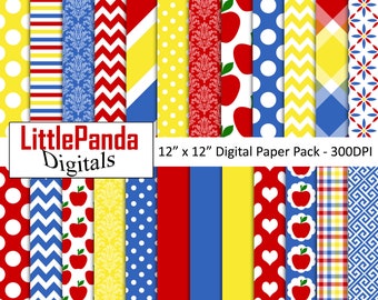 Princess Digital Paper Princess Scrapbook Papers Commercial | Etsy