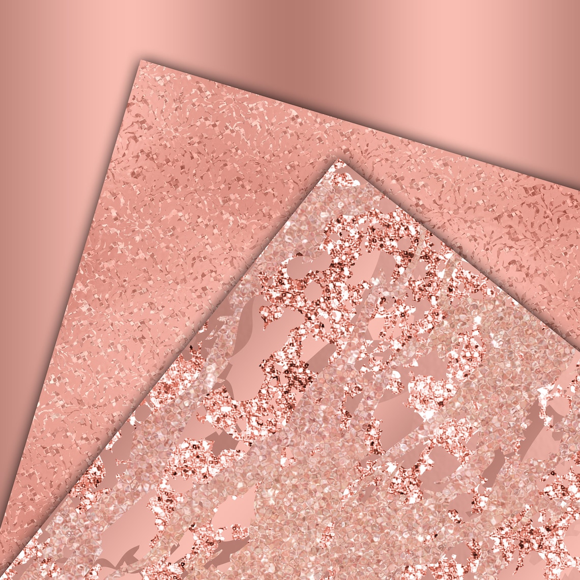 Rose Gold Digital Paper Scrapbook Paper Blush Pink Rose - Etsy