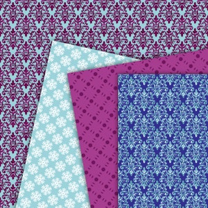 Frozen Digital Paper, Frozen Scrapbook Papers, Commercial Use, Glitter ...