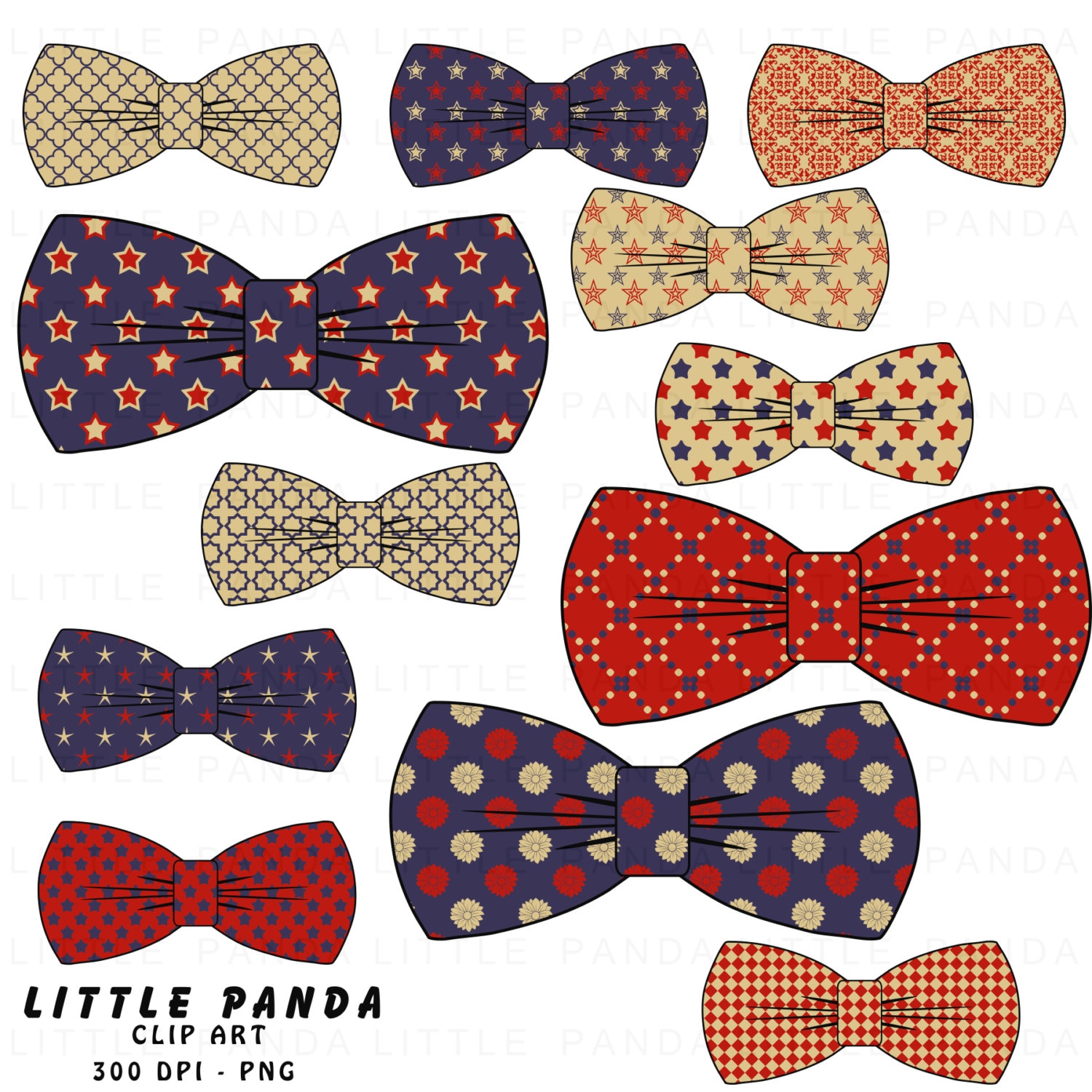 Bow Tie Pattern Clipart