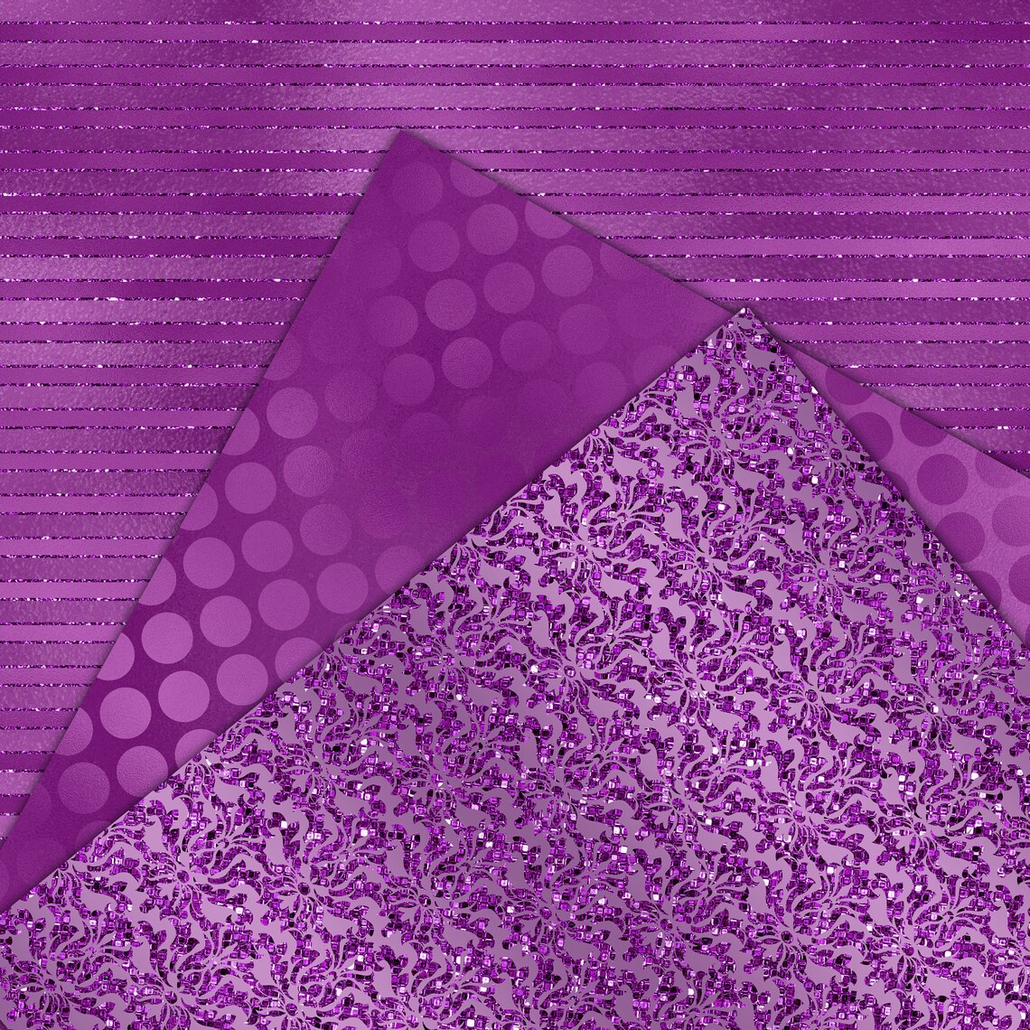 Purple Foil Metallic Glitter Digital Paper Textures Luxury - Etsy