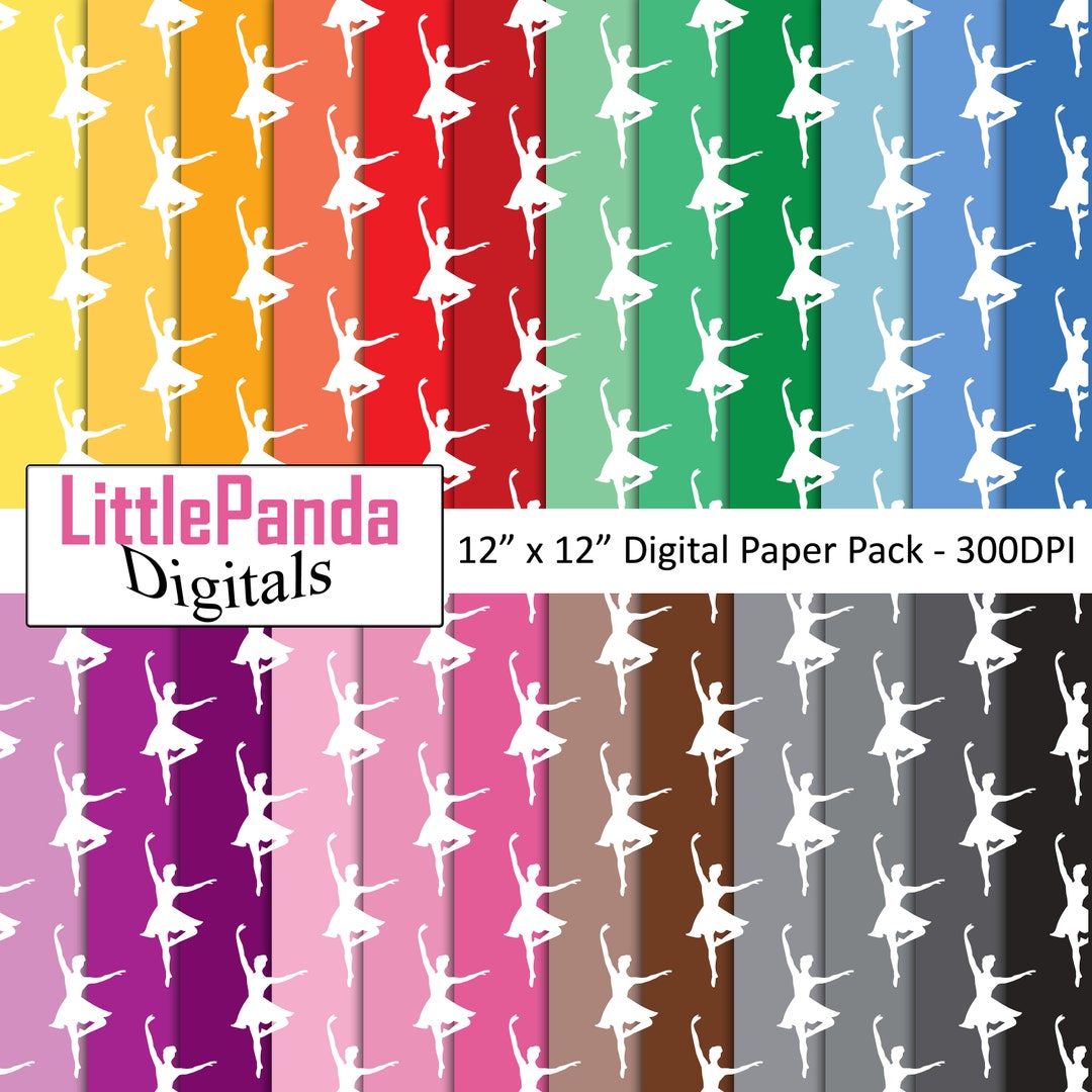 Ballerina Digital Paper, Ballerina Scrapbook Paper, Ballerina ...