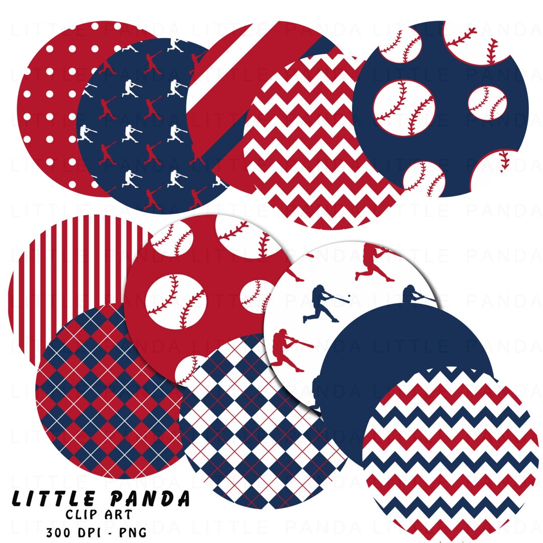 Baseball Circles Digital Clip Art - Personal and Commercial Use ...