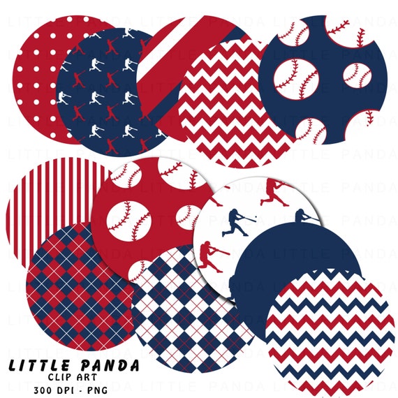 Baseball Circles Digital Clip Art Personal and Commercial | Etsy