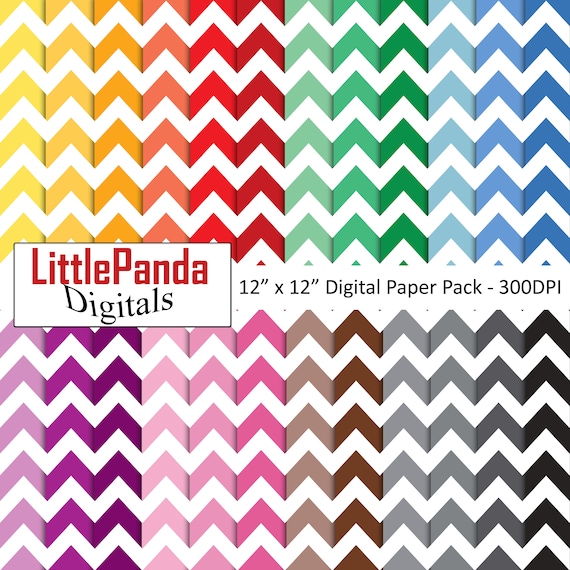 Chevron Digital Paper Chevron Background Chevron Patter | Etsy