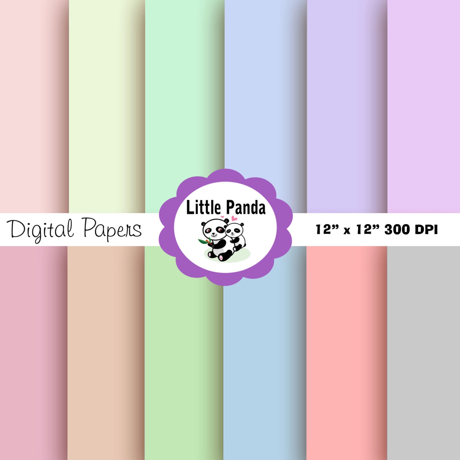Pastel Digital Scrapbook Paper Pack Commercial Use Personal - Etsy