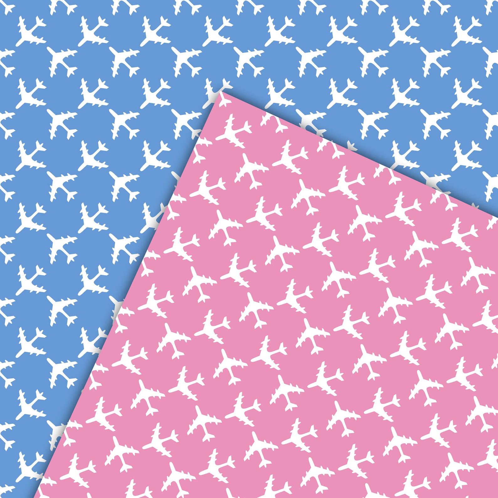 Airplane Digital Paper Airplane Scrapbook Paper Rainbow | Etsy