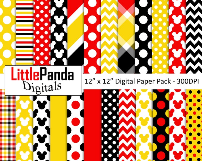 Construction Digital Paper and Clipart, Tractor Clipart, Solid Colors ...