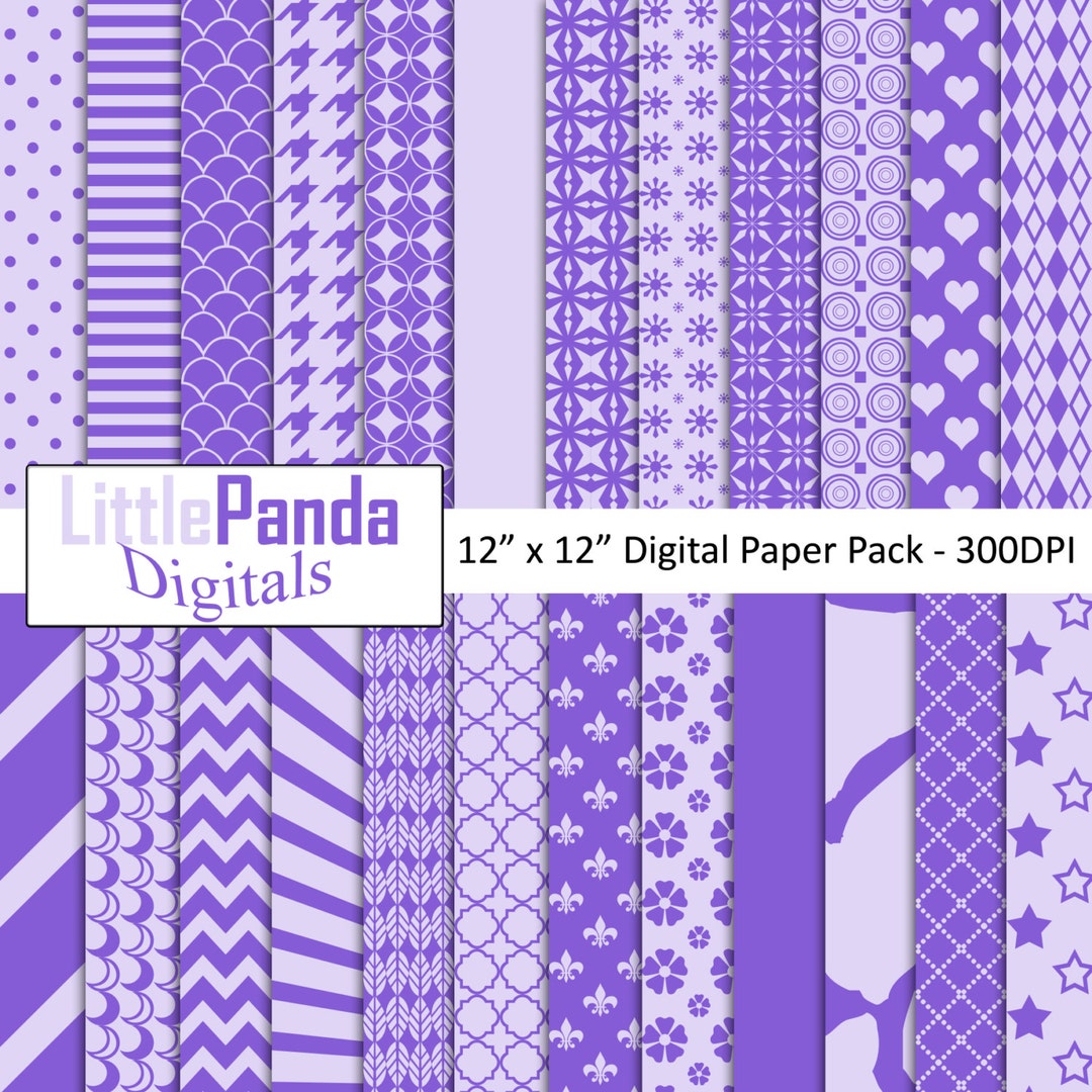 Purple Digital Paper, Scrapbook Papers, Background, Commercial Use ...