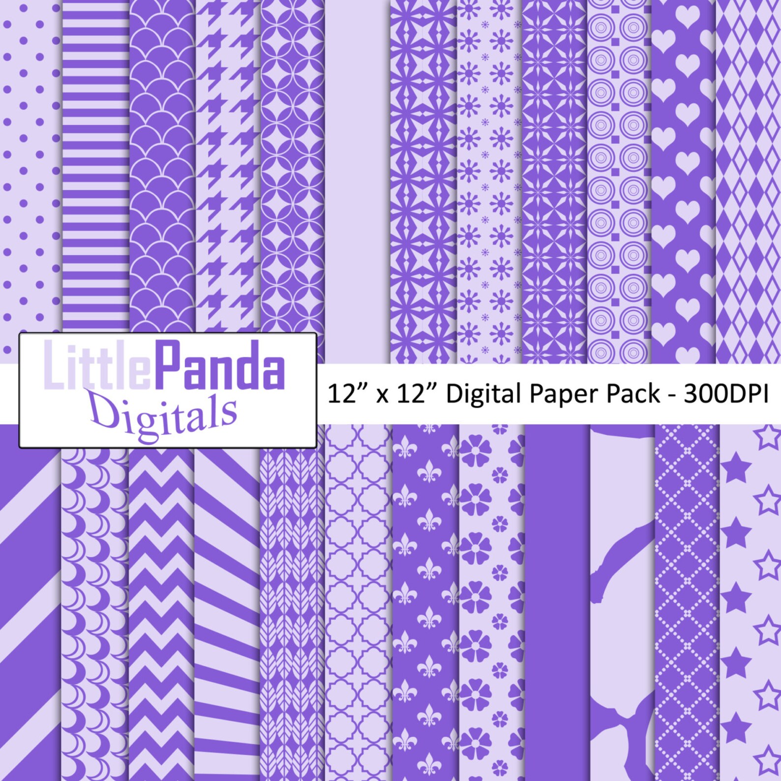 Purple Digital Paper, Scrapbook Papers, Background, Commercial Use ...