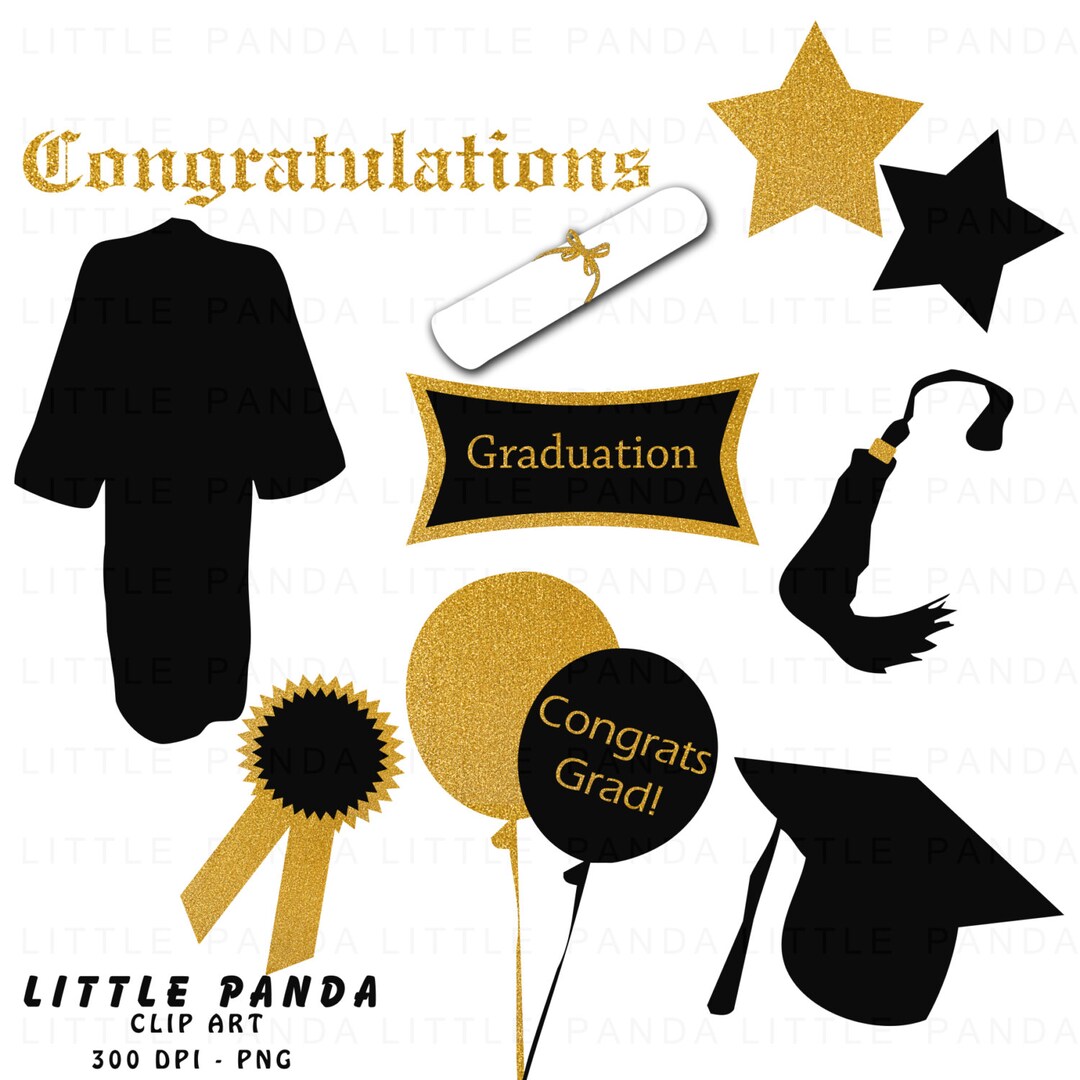 Graduation Digital Clip Art - Personal and Commercial Use - Instant ...