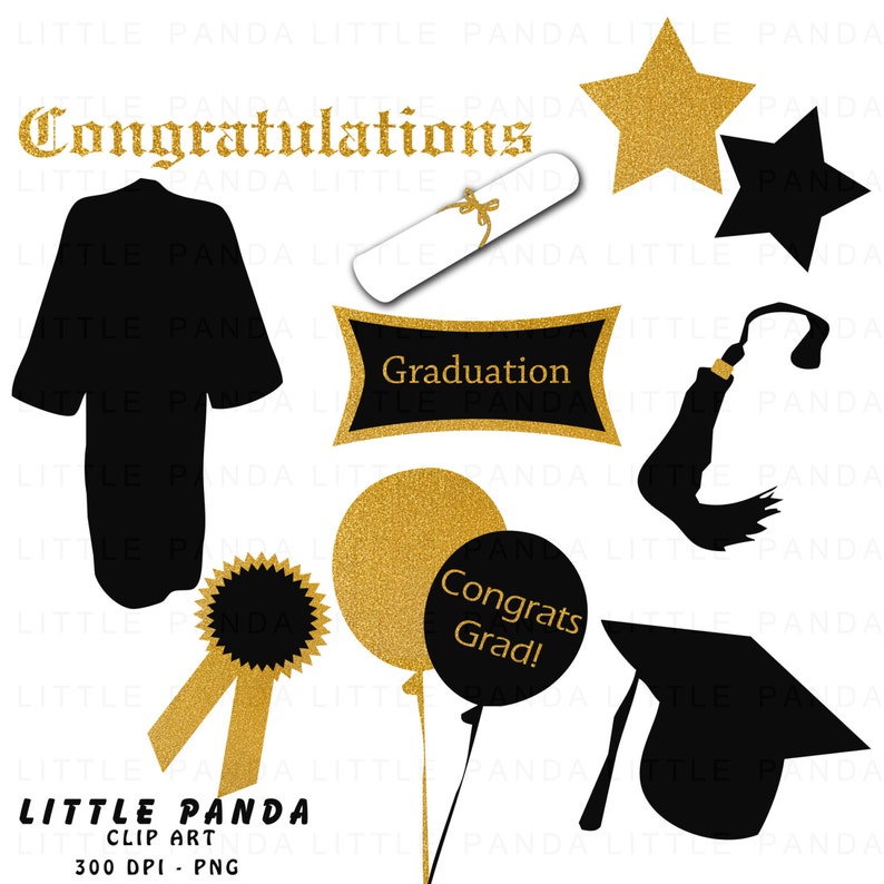 Graduation Digital Clip Art Personal and Commercial Use - Etsy