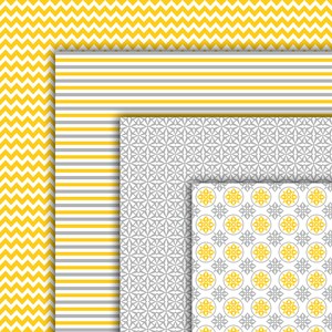 Gray and Yellow Digital Paper, Scrapbook Papers, Wallpaper, Background ...